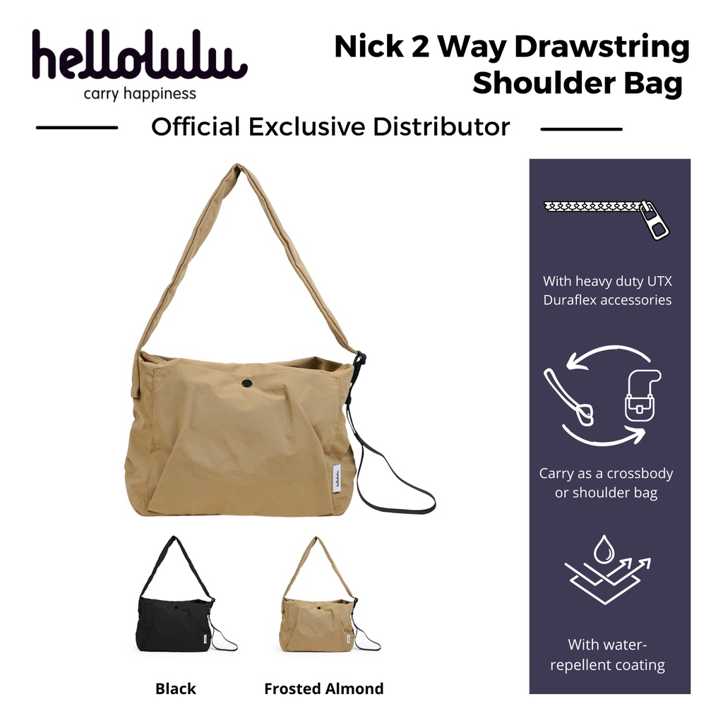 Hellolulu Nick 2 Way Drawstring Shoulder Bag | Shopee Singapore
