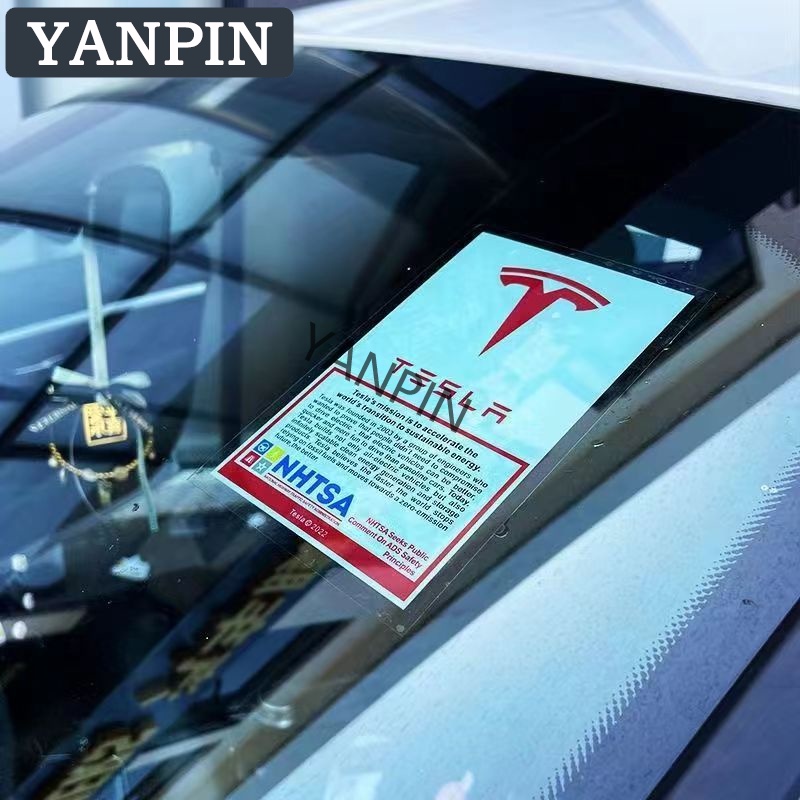 TESLA Car Electrostatic Sticker Windshield Decorative | Shopee Singapore