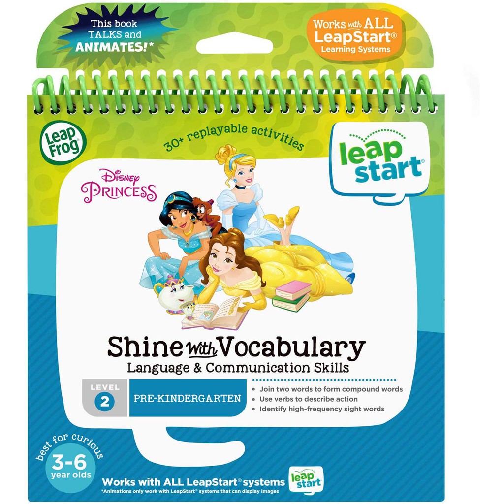 LeapFrog LeapStart 3D Disney Princess Shine with Vocabulary Book Level ...