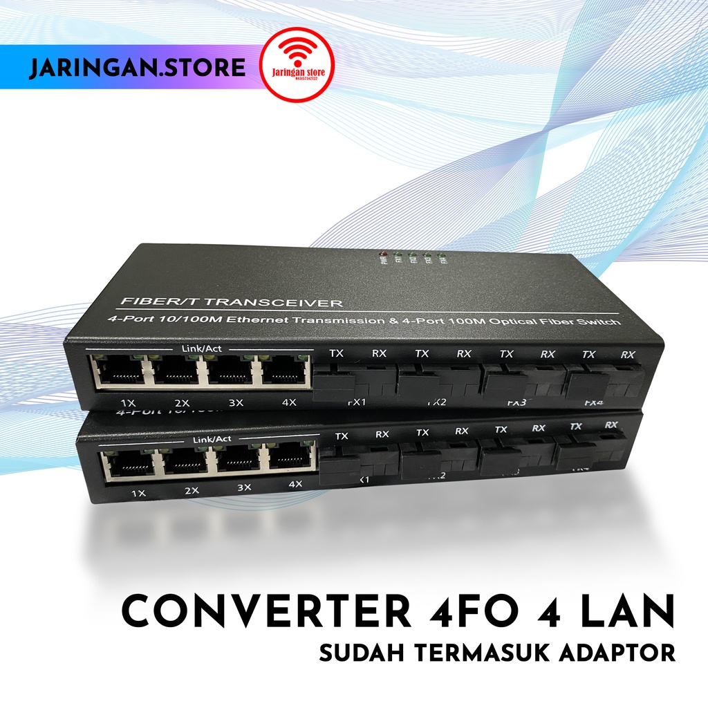 Media CONVERTER 4 FO 4 LAN+Adapter | Shopee Singapore