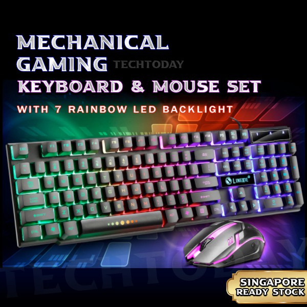 [SG In-Stock] Mechanical Gaming Keyboard with 7 LED Back Light | Comes ...
