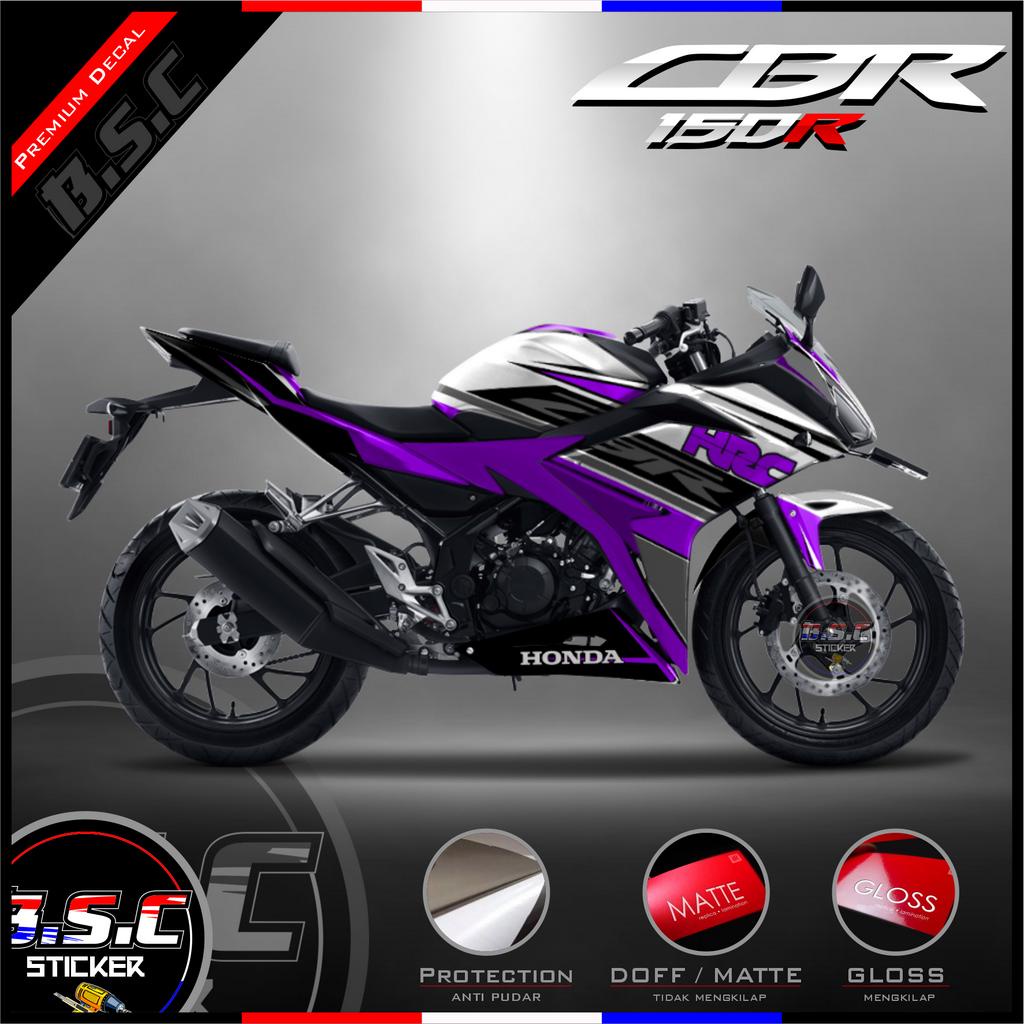 FULL BODY Decal Sticker for CBR 150R LED HRC Purple Motif (Customizable ...