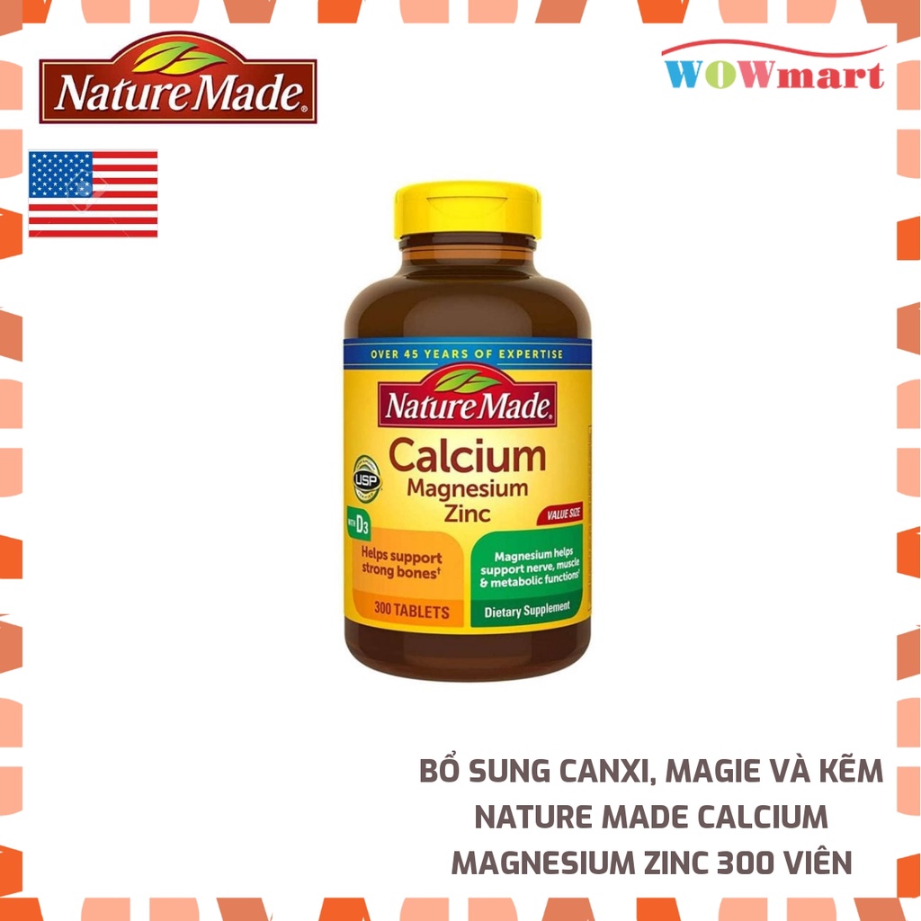 Calcium, Magnesium and Zinc Supplement Nature Made Calcium Magnesium ...