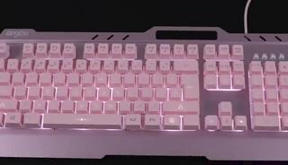 Cute Pink Purple violet Gamimg Keyboard and silent mouse set mechnical ...