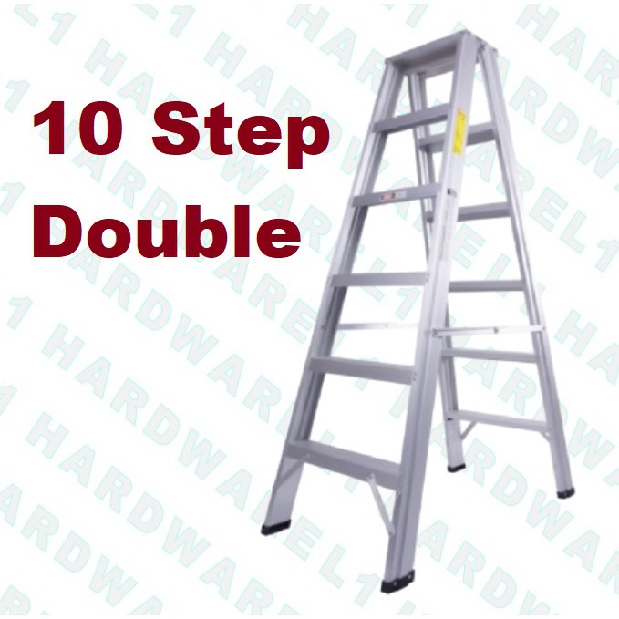 10 Steps Aluminium Double Sided Ladder - Tangga 10 Step Double Side ...