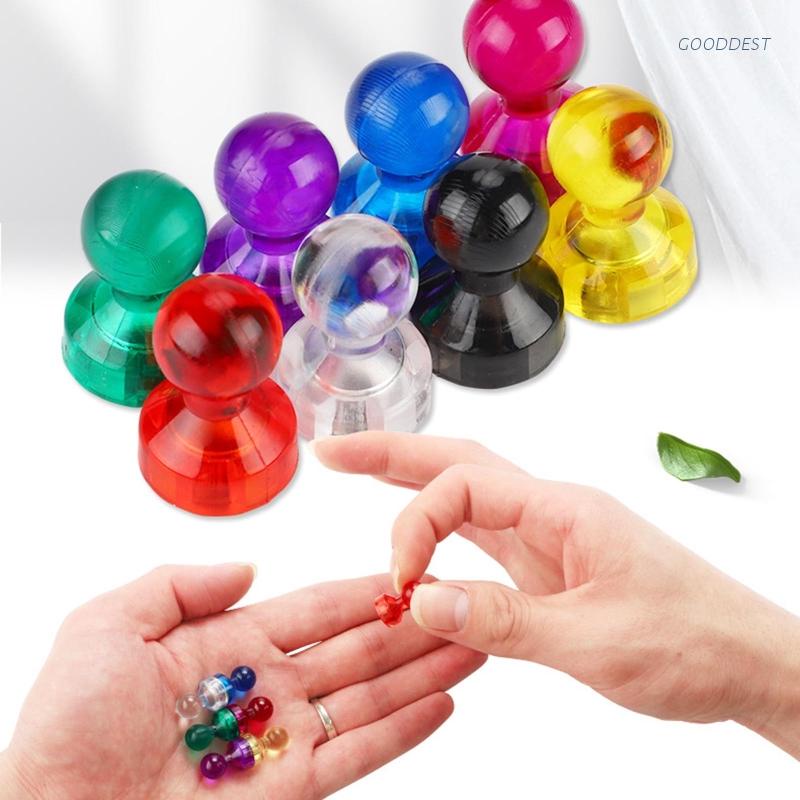 GOO 10Pcs Colorful Push Pin Strong Magnetic Pushpins Fridge Magnet ...