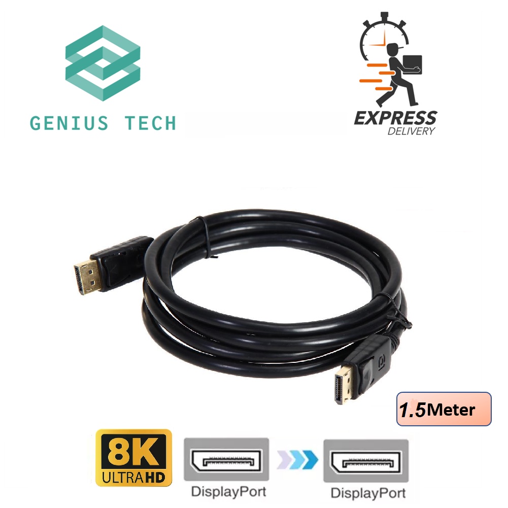 [SG SELLER] 8k 4k Display port Cable Male to Male DP Cable Male to Male ...
