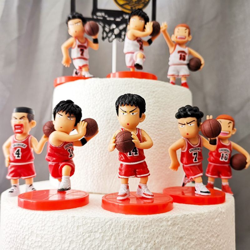 CAKE TOPPER FIGURE BASKET TEAM SLUM DUNK ACTION GROUP TEAM CAR DISPLAY ...