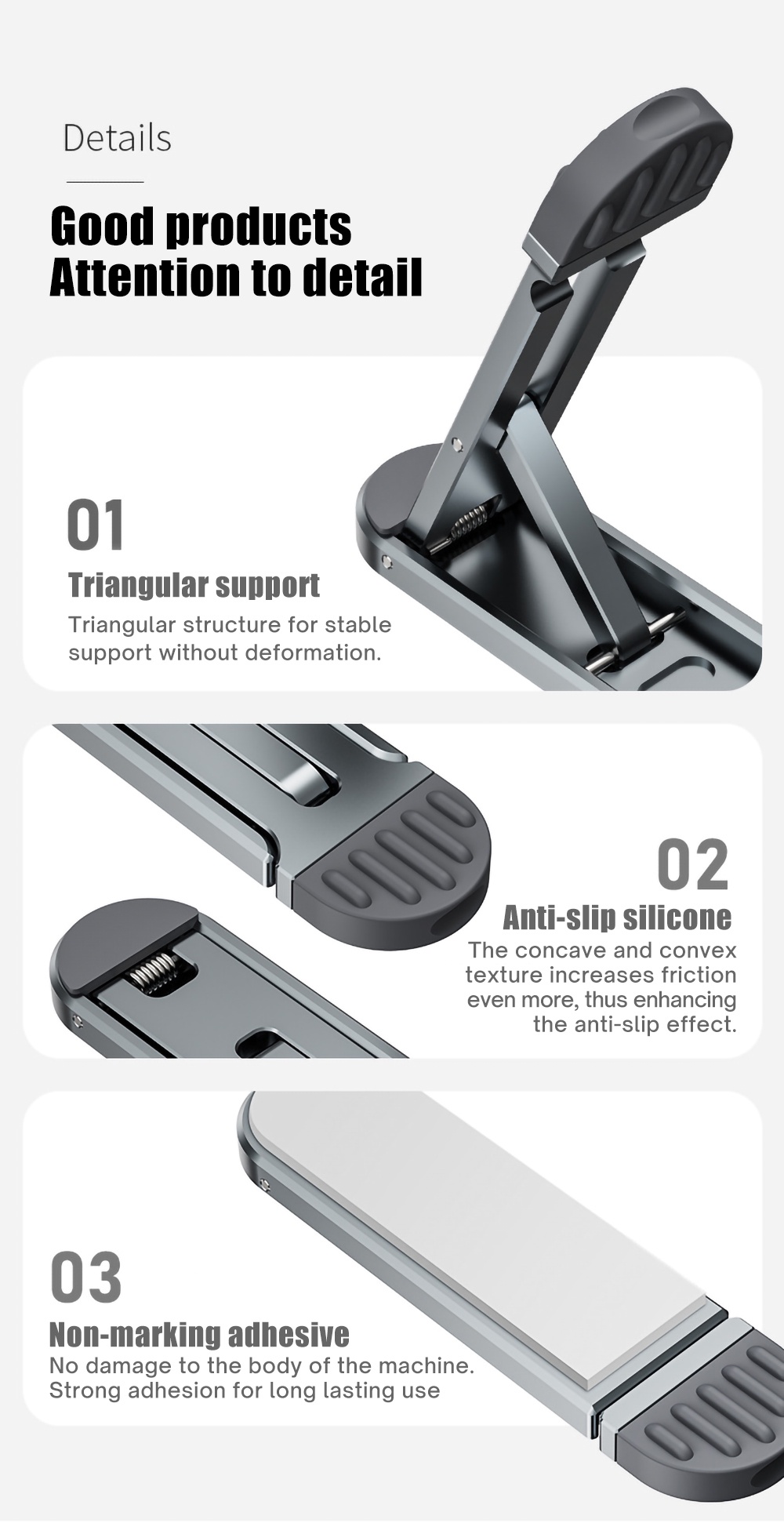 OATSBASF K02 Phone Tablet Laptop Universal Stand Metal Adjustment ...