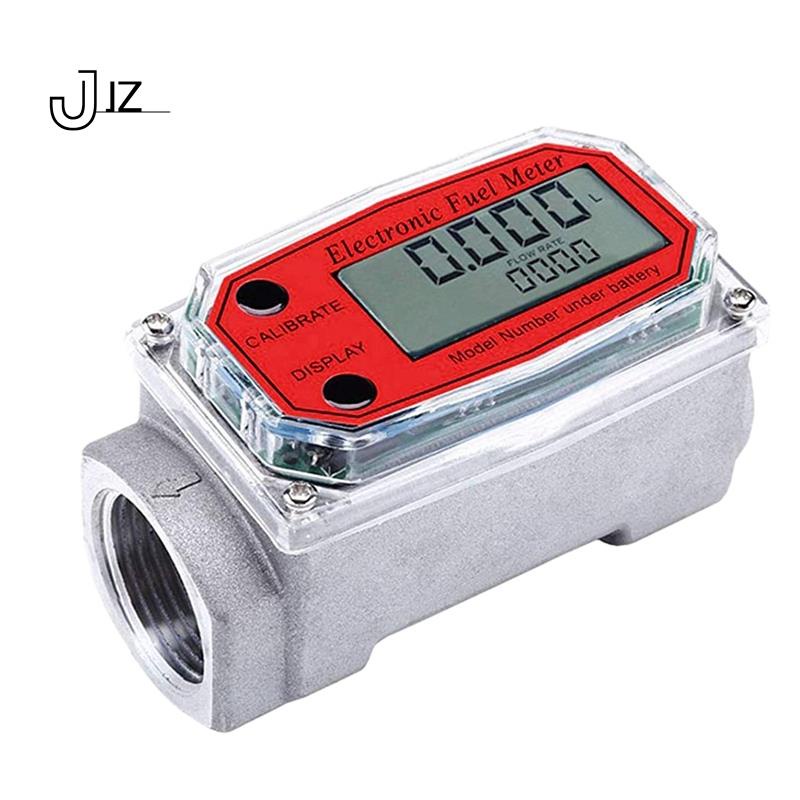 1 Inch Digital Turbine Flowmeter Digital LCD Display with NPT Counter Fuel Flowmeter for ...