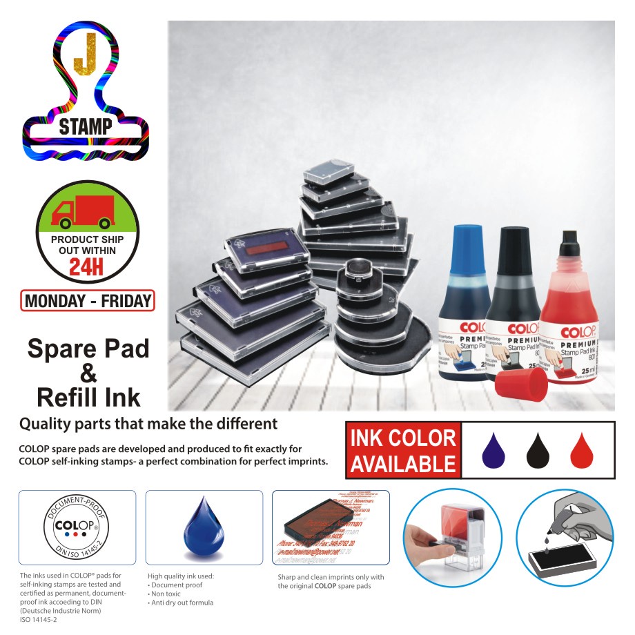 Stamp Cop COLOP ink pad / refill ink | Shopee Singapore