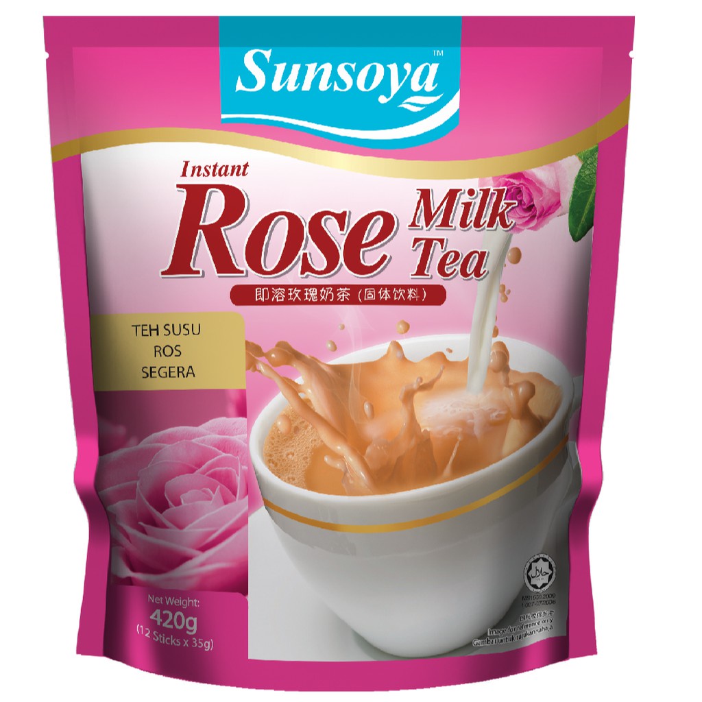 SunSoya Instant Rose Milk Tea (35g x 12 sachet) 玫瑰奶茶 | Shopee Singapore