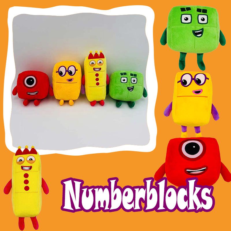 24cm Cute Numberblocks Plush Doll Educational Stuffed Number Blocks ...