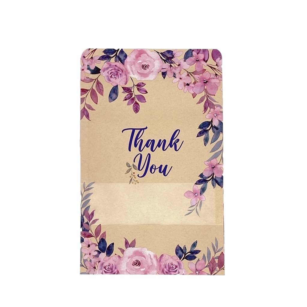 50pcs Thank you Zip Bag 14x22cm Floral zipper lock bag Tasbih Doorgift ...