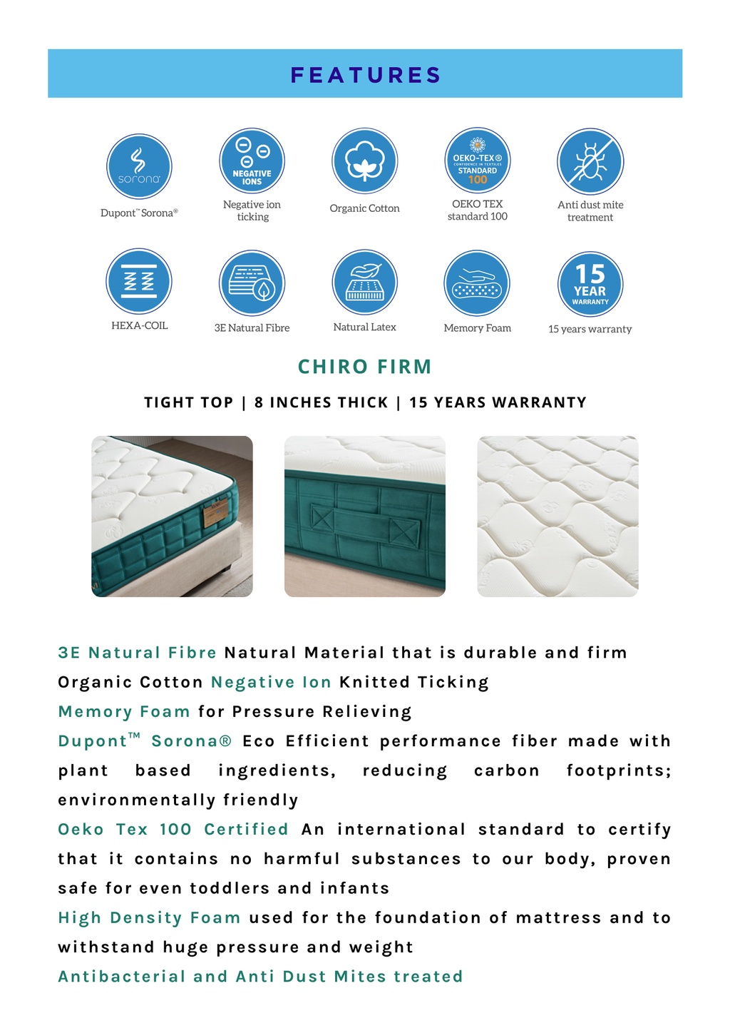 Chiro+ Firm | CHIRO+ Four Star Mattress | Shopee Singapore