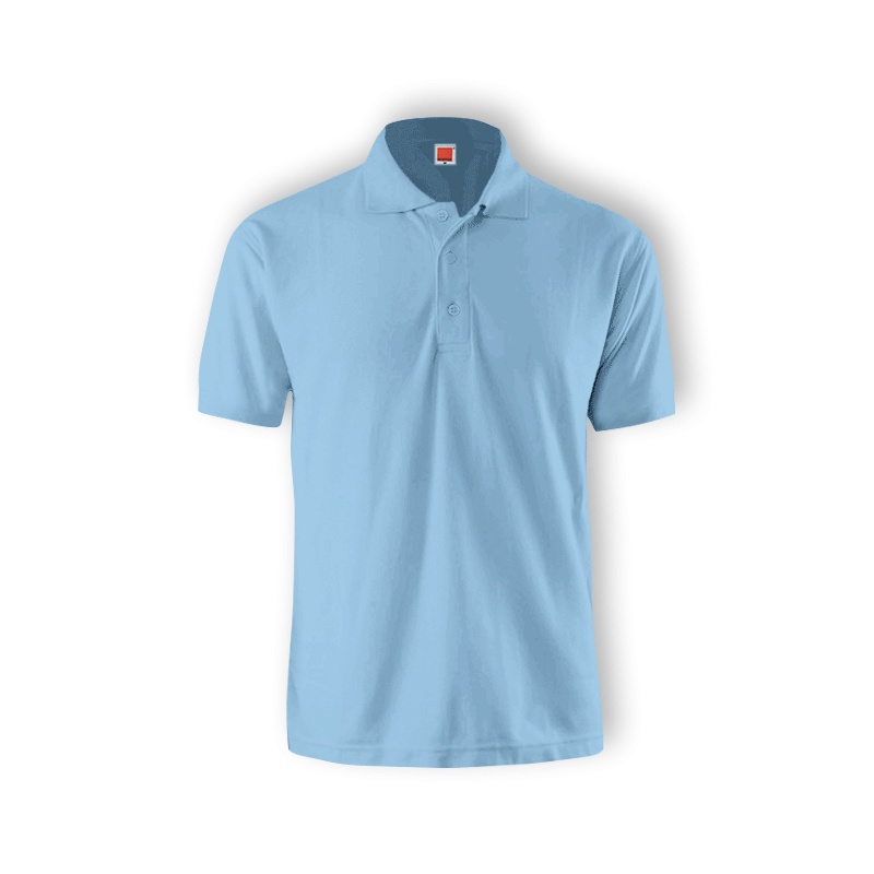 [5XL] LIGHT BLUE DRIFIT EYELET POLO-COLLAR TSHIRT (UNISEX QD06 ...