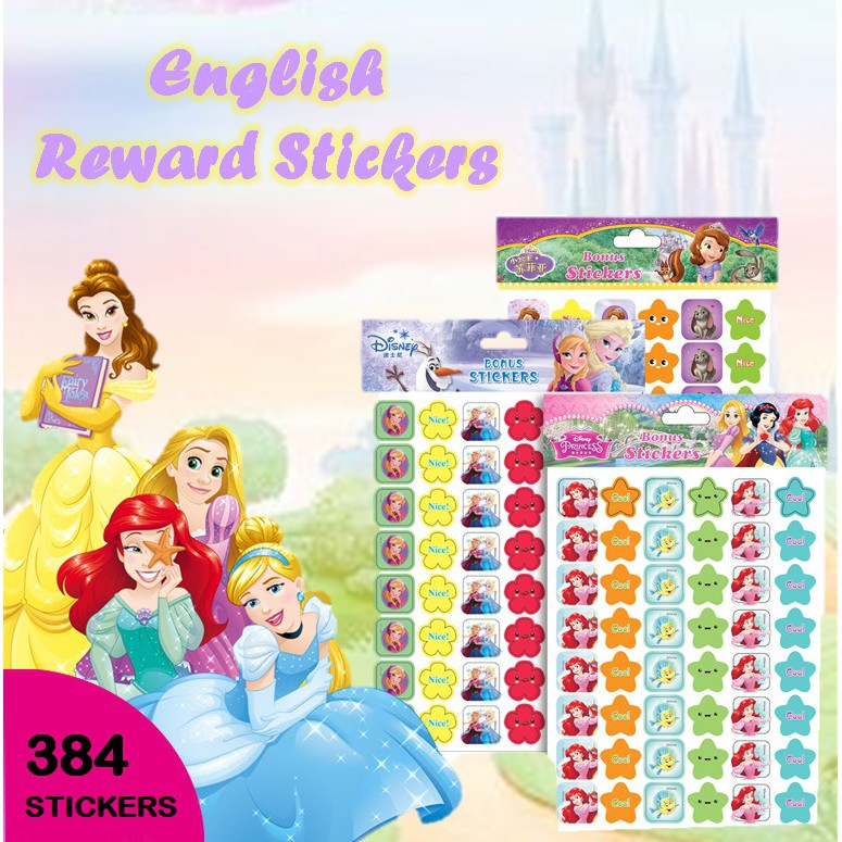 💕🎠 384 STICKERS 🎠 Reward Stickers Good Job Well Done Nice Work 🎠 Frozen ...