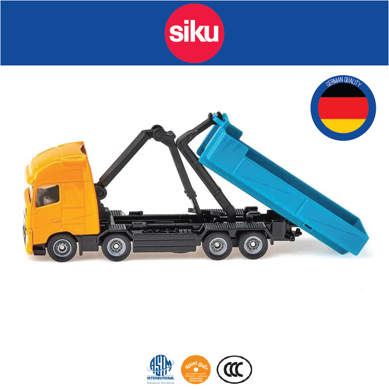 Siku S1683 Roll Off Tipper With Crane Die Cast Vehicle in Blister Pack ...