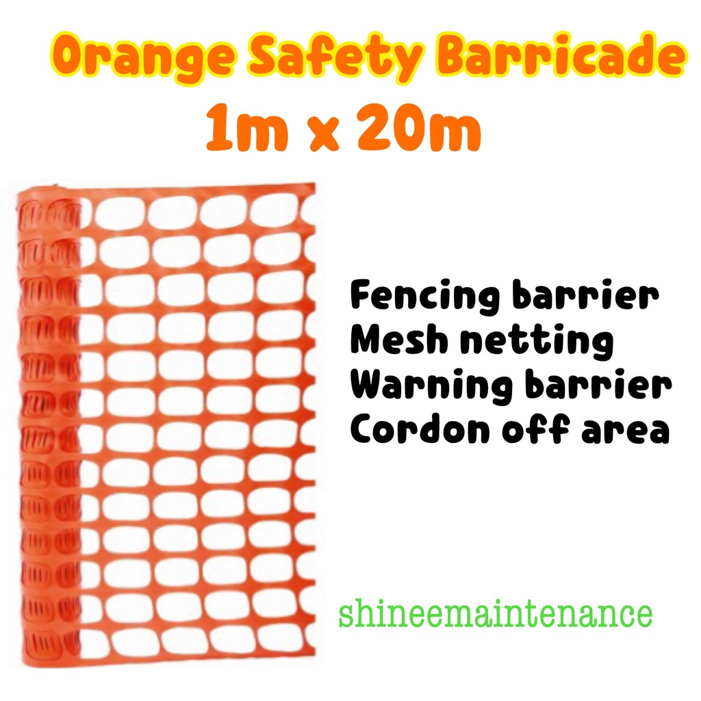Orange Fencing Safety Barricade Warning Barrier Cordon Off Area 10 ...