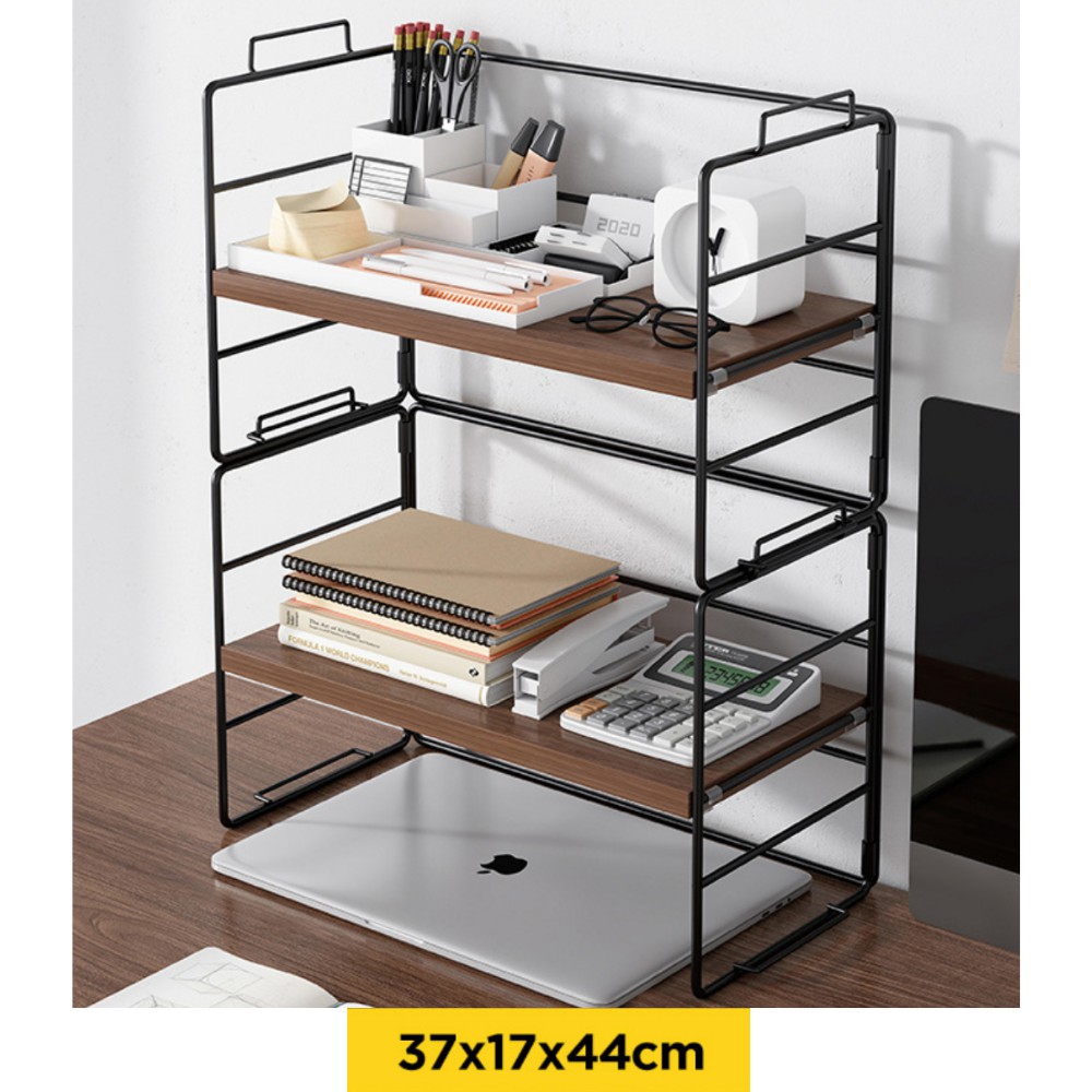 【SG】Metal Table Shelf Organiser Desk Shelf Desktop Shelving Table ...