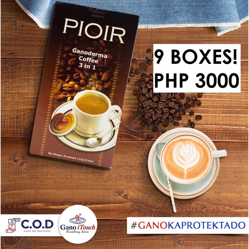 PIOIR Ganoderma Coffee 3 in 1 (9 boxes) | Shopee Singapore