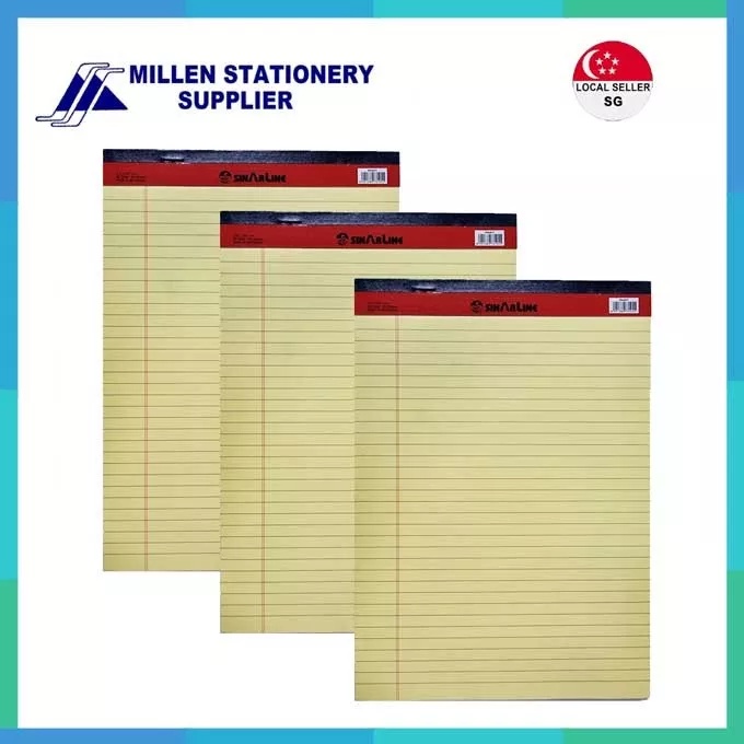 Legal Pad A4 Writing Pads (21 x 29.7 cm), 56gm with Line Rule, 50 ...