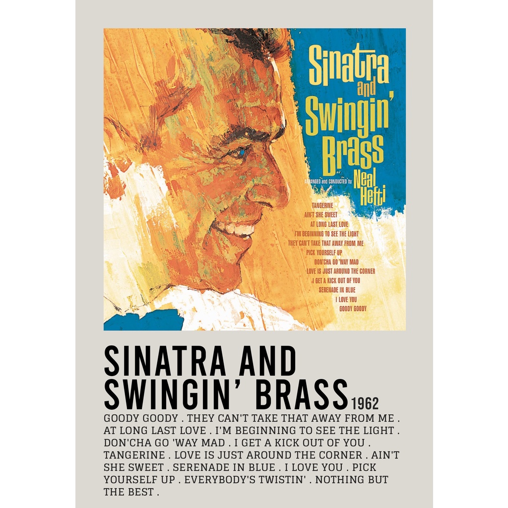 Poster Cover Album Sinatra and Swingin’ Brass by Frank Sinatra for Room/Barber Gym | Shopee ...