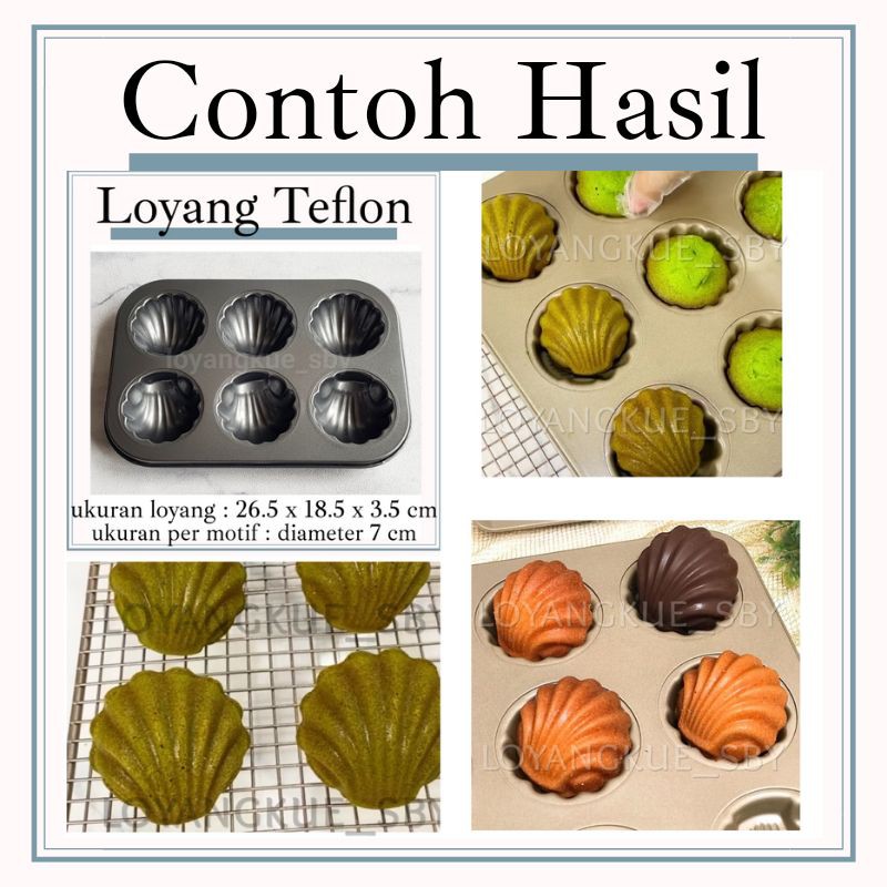 TEFLON SHELL PAN CONTAINS 6 NON-STICK TEFLON PANS SHELL PANS CAKE PANS ...