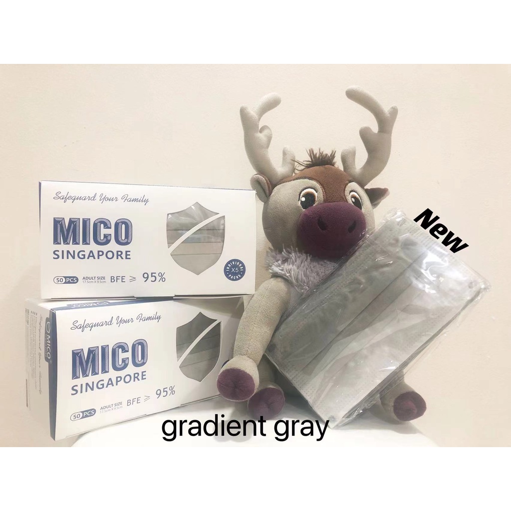 [SG BRAND] MICO Adult Mask 3ply Disposable Face Mask 50pcs/box | Shopee ...
