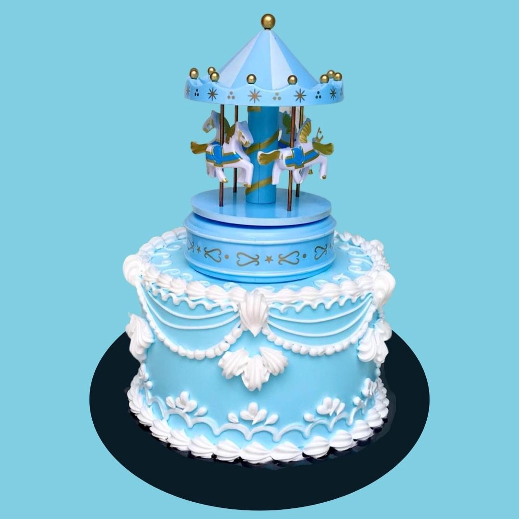 Halal Certified Blue Carousel Cake (Ideal for Prince) | Shopee Singapore