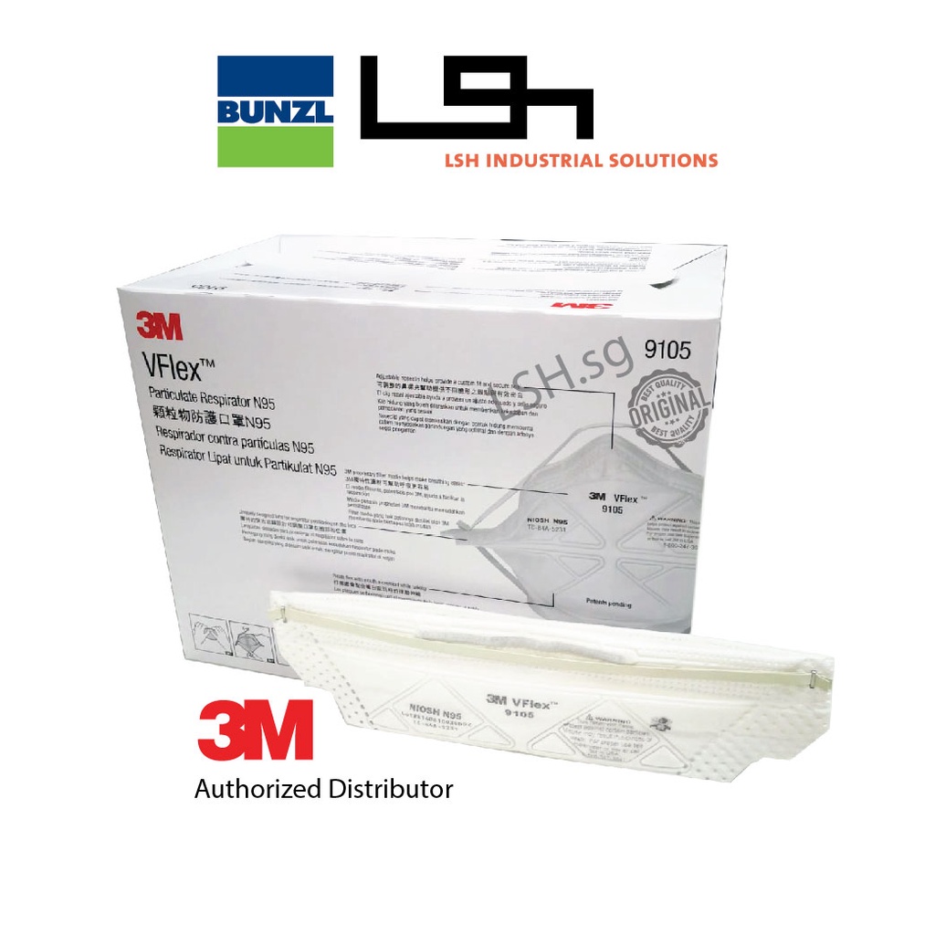 3M 9105 VFlex N95 (1 box - 50 pcs) - Expiry date: Jan 2027 | Shopee Singapore