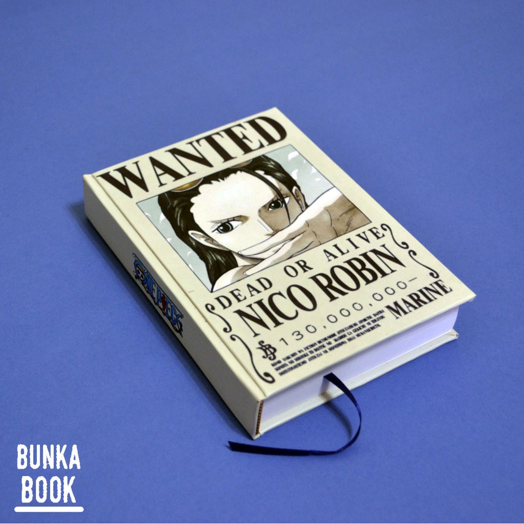 Pocket Book Hardcover Anime One Piece Wanted Nico Robin A6 Size Journal ...