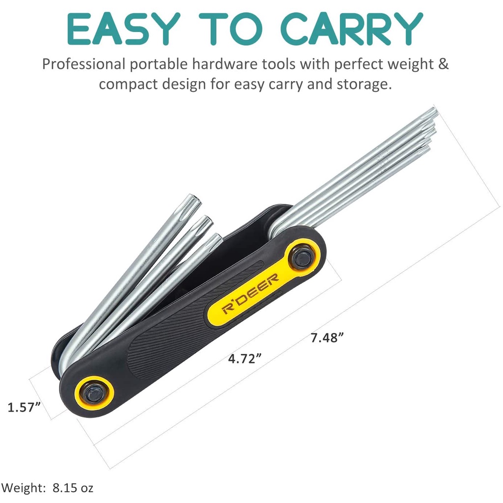 [SG STOCK] FOLDING ALLEN KEY SET HEXAGON /STAR/ MINUS& PLUS Pocket ...