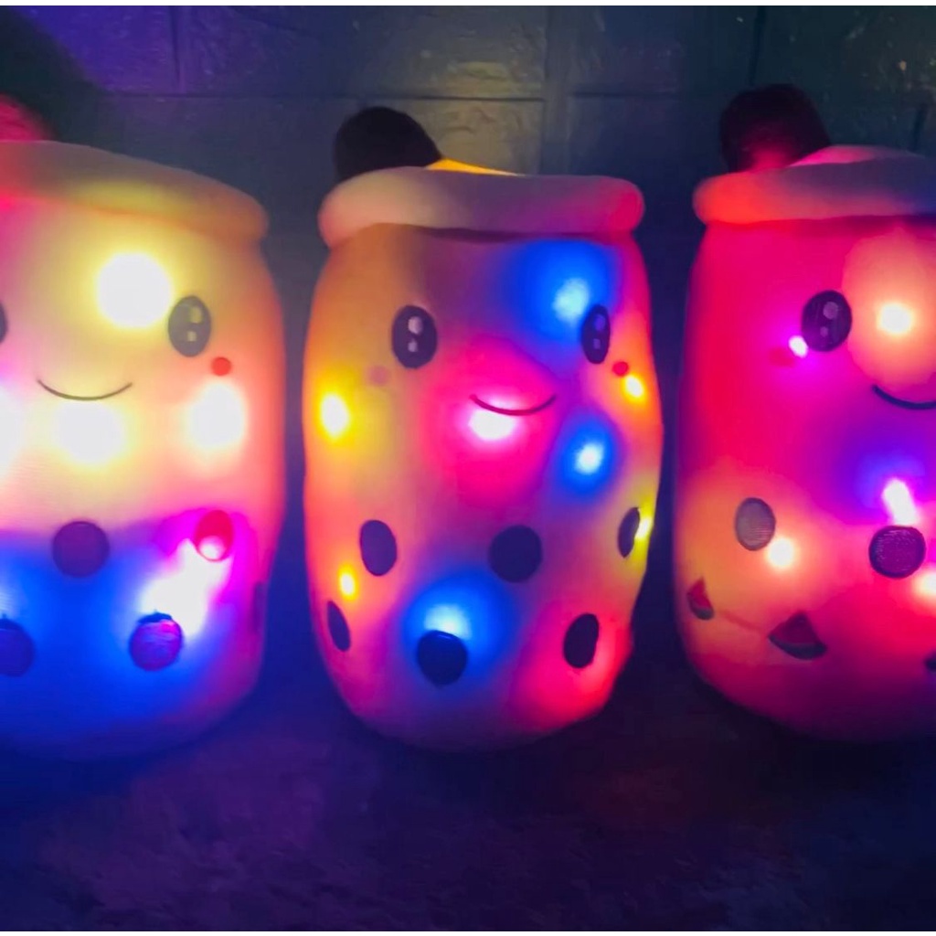 TOMBOL Boba Milk Tea Doll LED Button 30cm High With SNI Label | Shopee ...
