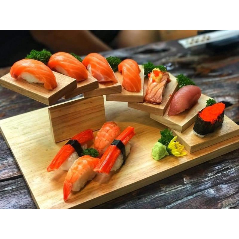 Sushi Ladder 5 Steps 7 Tray Rack Made Of Rubber Wood There Are 5 Types ...