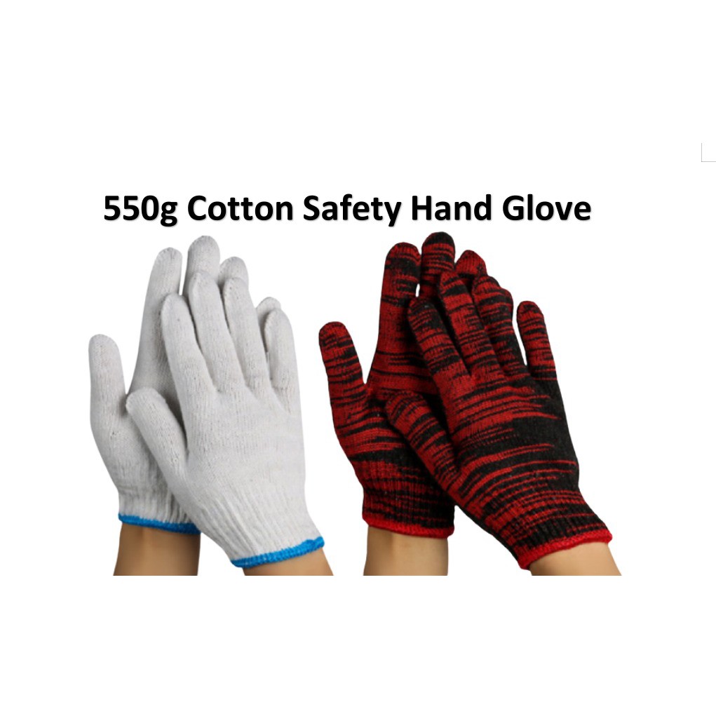 Safety Cotton Hand Glove 550g | Shopee Singapore