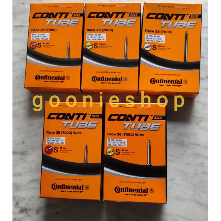 Continental Inner Tube RACE / WIDE / TOUR Tube - 700c 26 27 29 inch ...