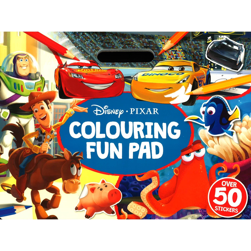Disney Pixar Coloring Fun Pad over 50 stickers: Giant Toy Story Cars ...
