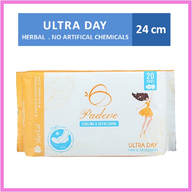 GCare ~ [Padeve] Herbal Sanitary Pads - Ultra Day (24cm) | Shopee Singapore