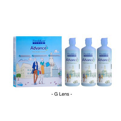 FreshKon CLEAR ADVANCE Multi Purpose Solution (360ml X3) FREE 2 Casing ...