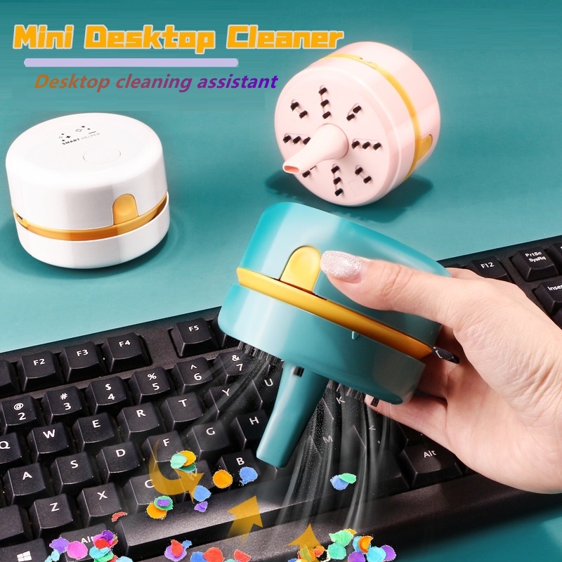 【SG Seller】Portable Mini Desktop Cleaner Desk Vacuum Cleaner Dust ...