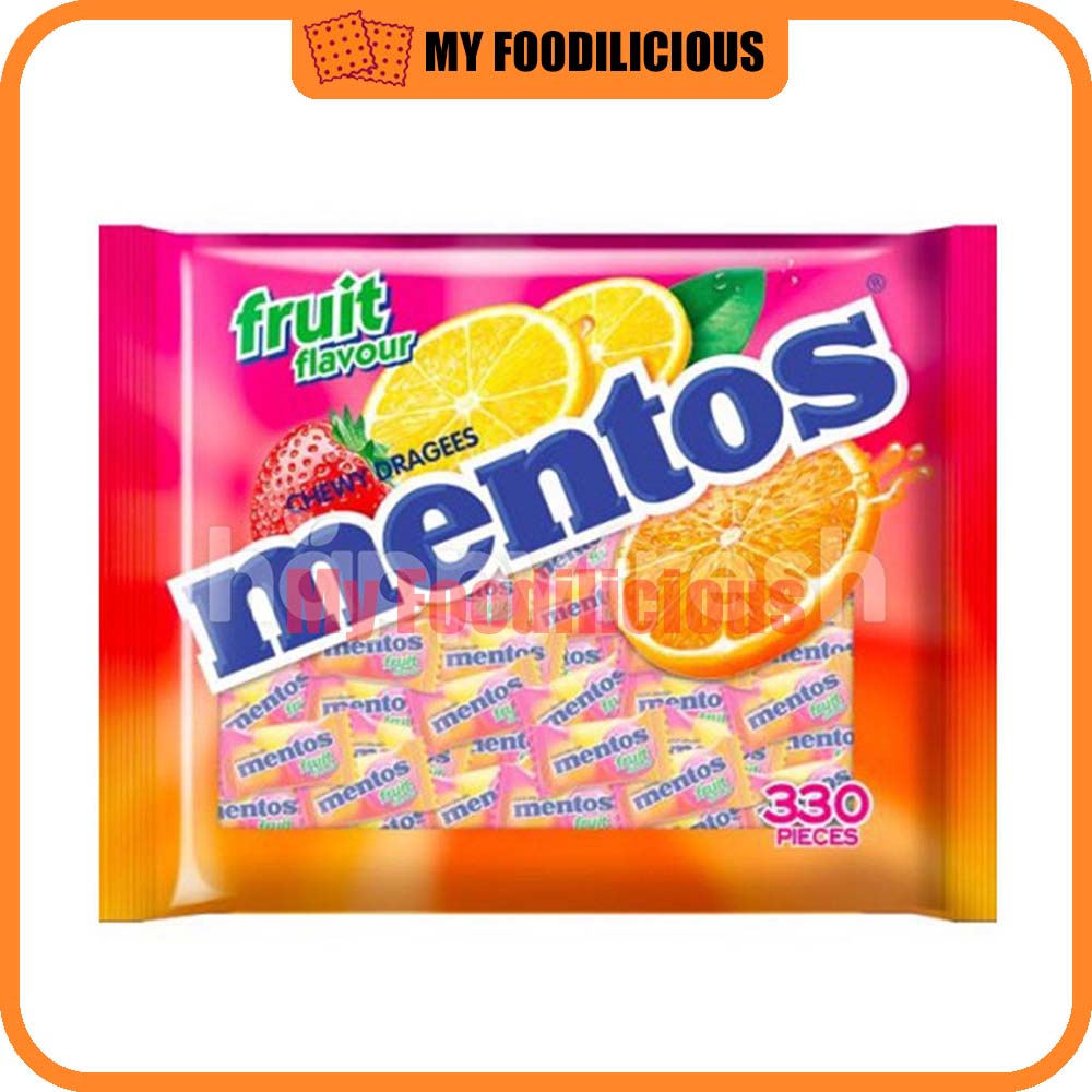 Mentos Mint/Grape/Fruit/Sour Mix/Menthol Chewy Candy 330pieces | Shopee ...