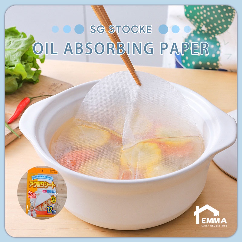 🔥SG Ready Stocks🔥 Oil-Absorbing Cooking Paper Oil Filter Paper Food ...