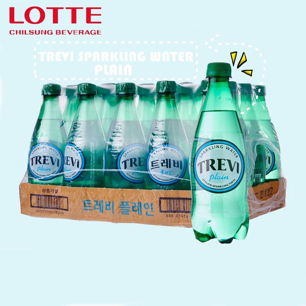 LOTTE Trevi Sparkling Water Plain - Case (20 x 500ml) | Shopee Singapore