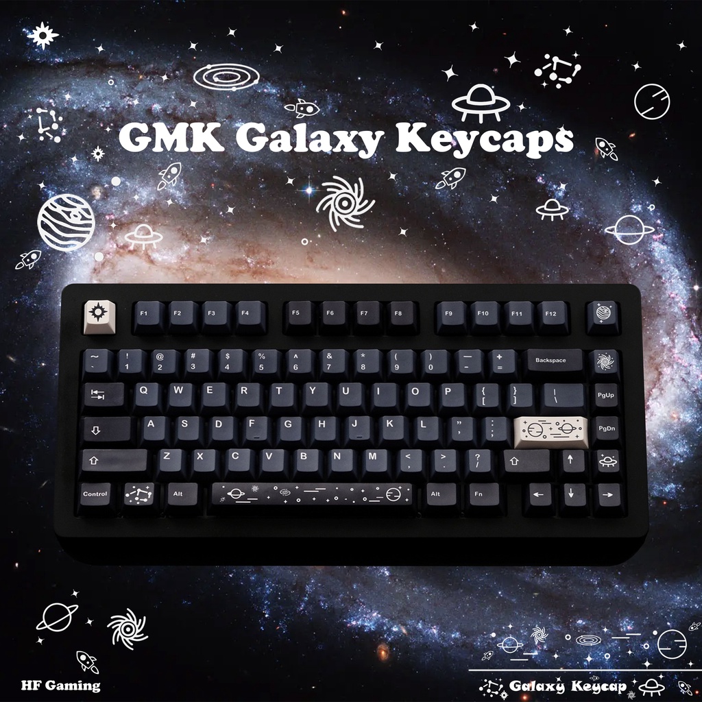GMK Galaxy Keycaps, 134 Keys PBT Keycaps Cherry Profile DYE-SUB ...