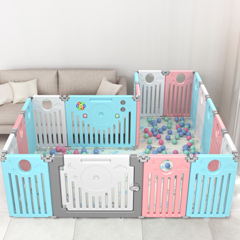 Baby Playpen Foldable Kid Child Protective Safety Gate Baby Fence Play ...