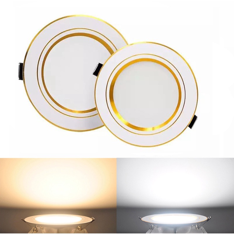 LED Downlight Gold Body 5W 9W 12W 15W 18W led Ceiling light AC 220V ...