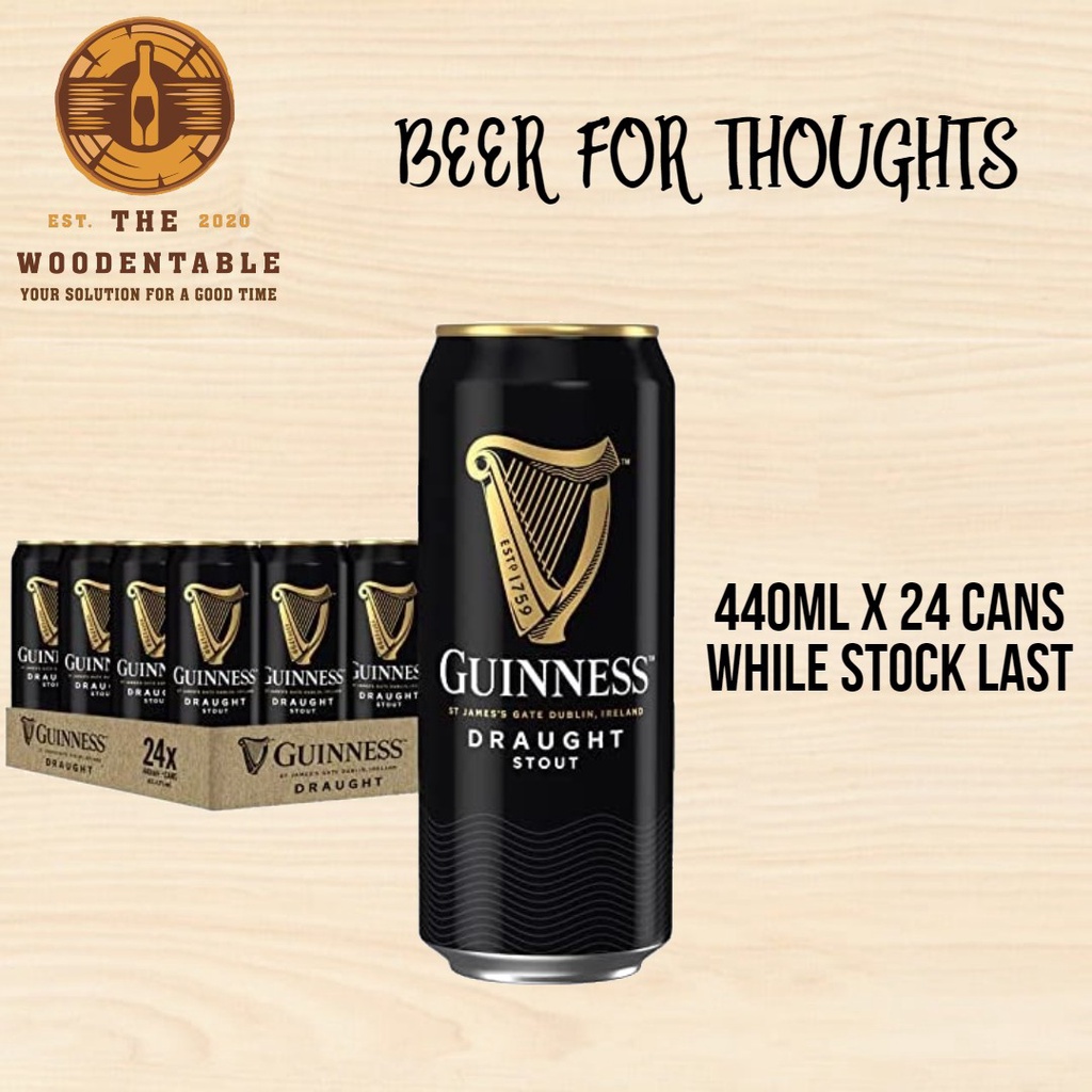 Guinness Smooth Draught Stout 440ml x 24 Cans | Shopee Singapore