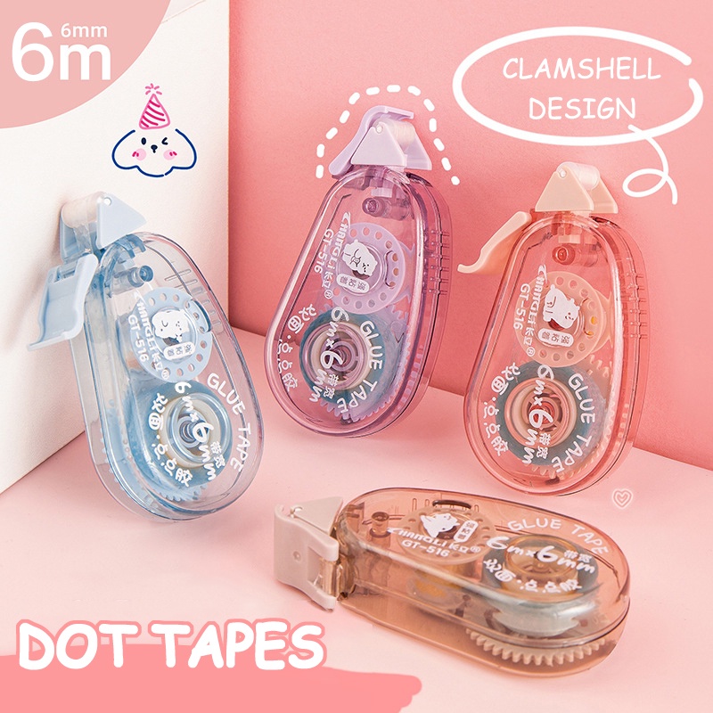 Journamm 6mm*6m Dots Glue Tape DIY Scrapbooking Collage Photo Album ...