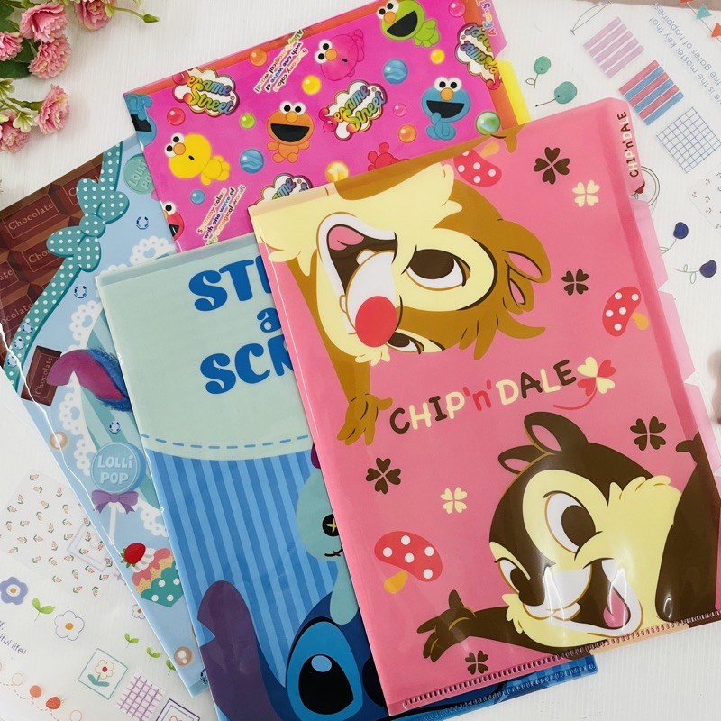 5 Columns “L” Shape Files Mickey & Minnie Mouse Files Stationery/A4 ...